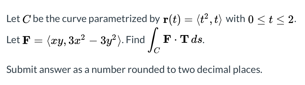 Solved Let C be the curve parametrized by r(t) = (t”, t) | Chegg.com