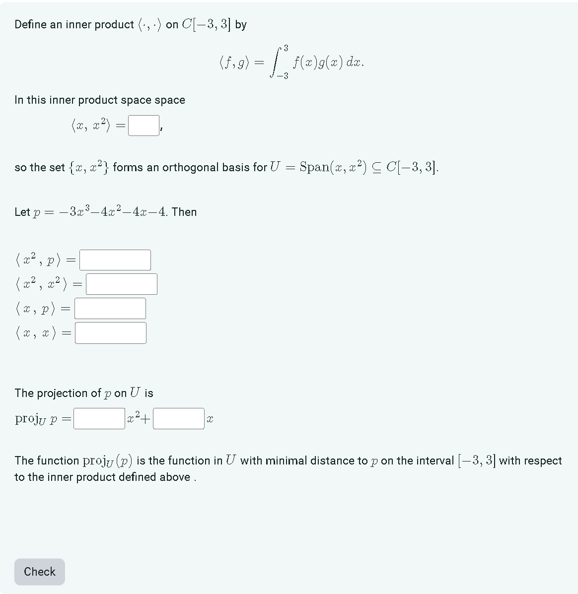 Solved Define an inner product \\( \\langle\\cdot \\),\\( | Chegg.com