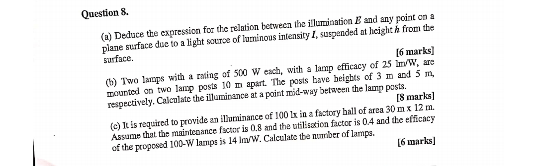 Solved Question 8. (a) Deduce the expression for the | Chegg.com