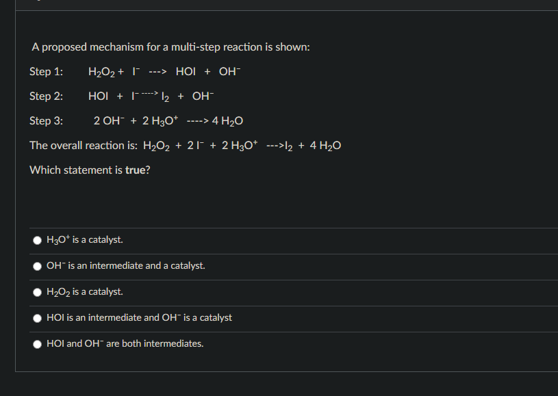 Solved A proposed mechanism for a multi-step reaction is | Chegg.com