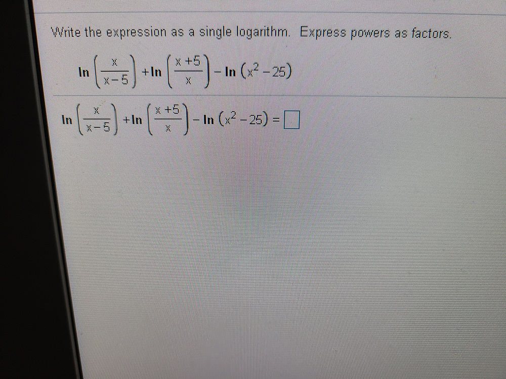 Solved Write the expression as a single logarithm. Express | Chegg.com