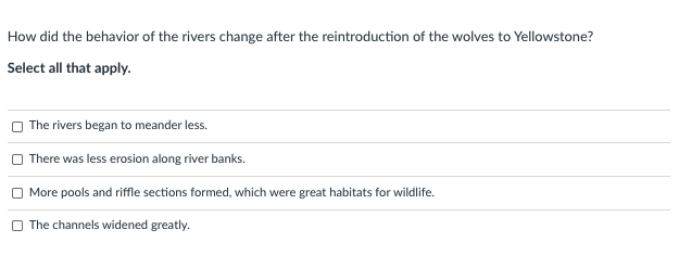 Solved How did the behavior of the rivers change after the | Chegg.com