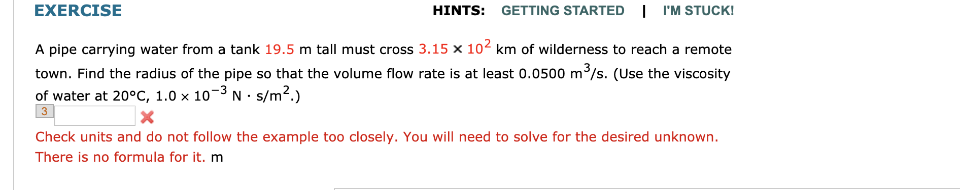 Solved EXERCISE HINTS: GETTING STARTED I I'M STUCK! A pipe | Chegg.com