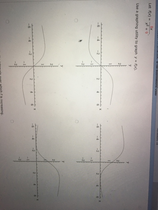 Solved Let f(x) x2 9 Use a graphing utility to graph y f(x). | Chegg.com