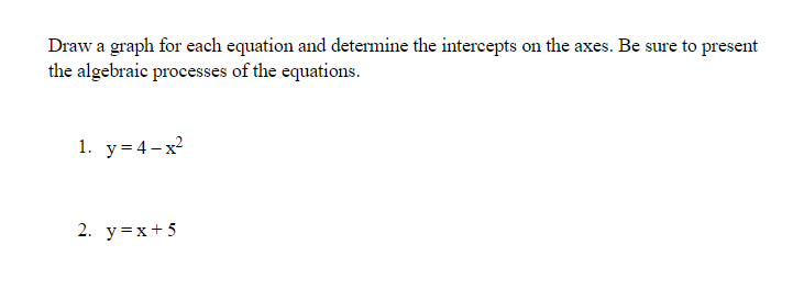 Solved Draw a graph for each equation and determine the | Chegg.com