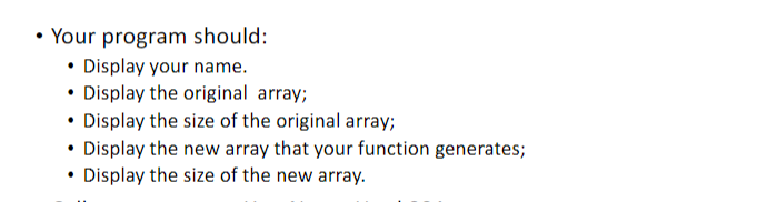 Solved Write A Function That Accepts An Int Array And The
