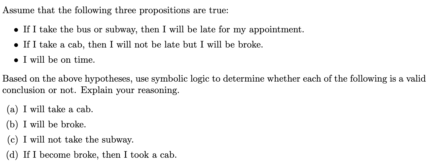 Solved Please use rules of inference in argument form. | Chegg.com