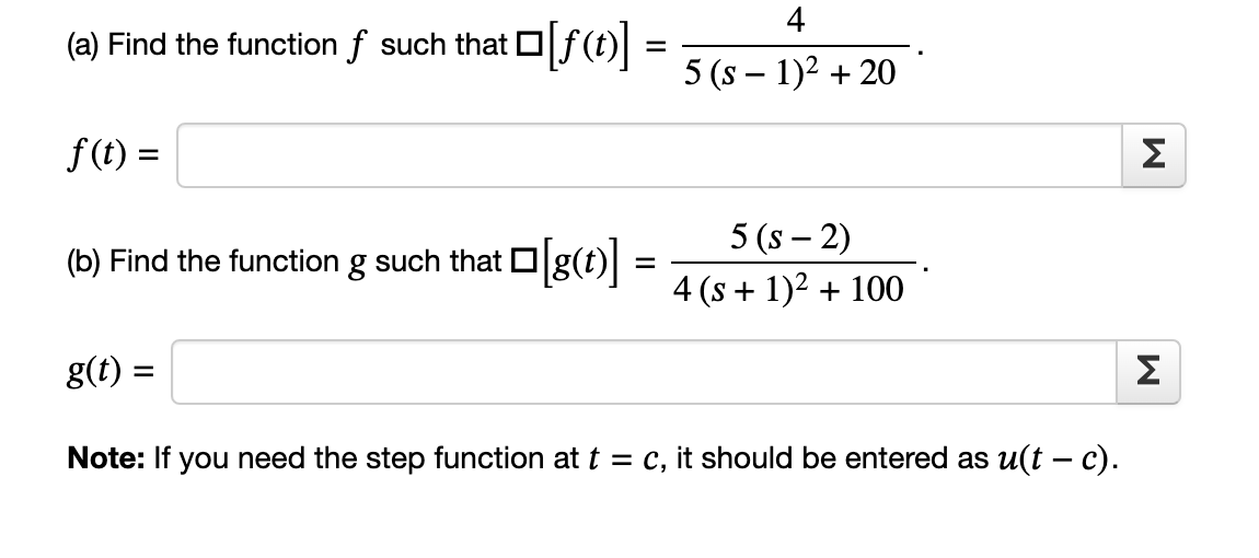 Solved (a) Find the function f such that | Chegg.com