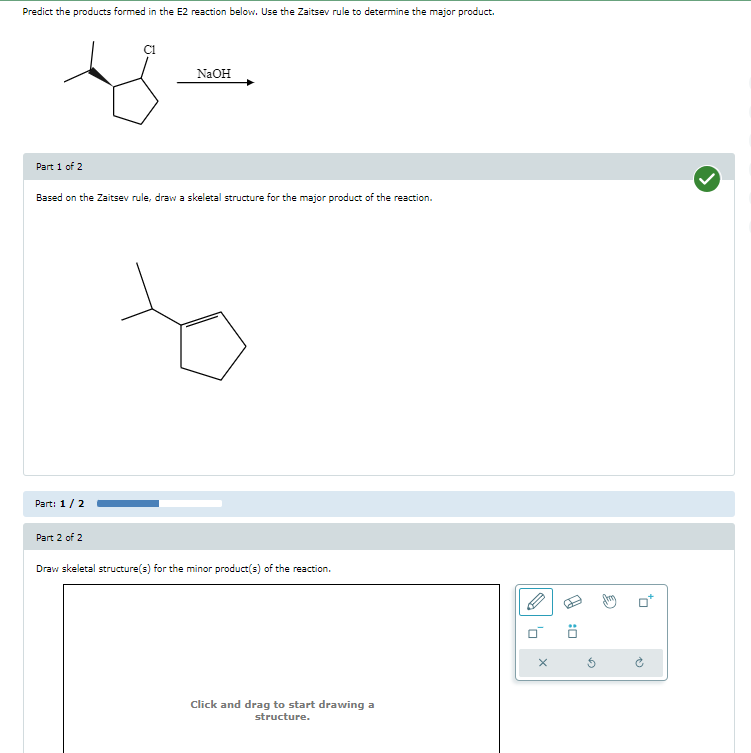 Solved Predict the products formed in the E2 reaction below. | Chegg.com
