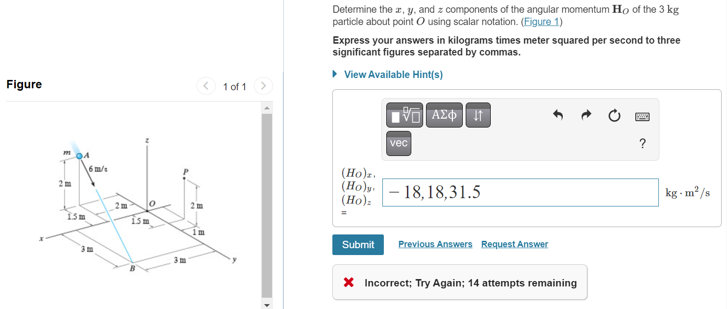 Solved Determine the x,y, and z components of the angular | Chegg.com