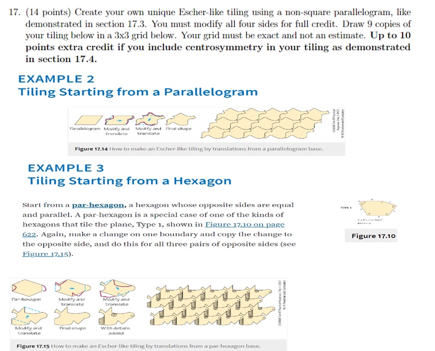 (14 ﻿points) ﻿Create your own unique Escher-like | Chegg.com