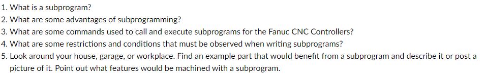 Solved 1 What Is A Subprogram 2 What Are Some Advantages