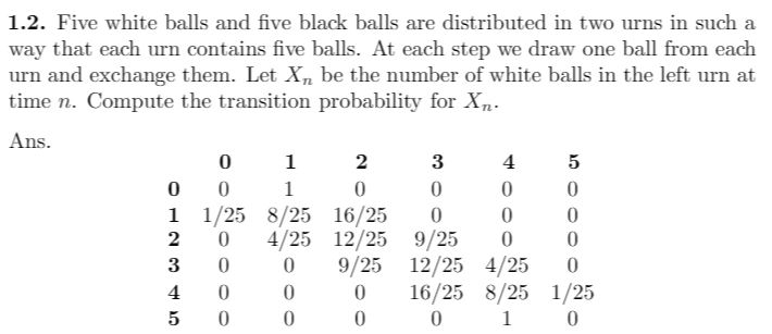 Solved 1.2. ﻿Five white balls and five black balls are | Chegg.com