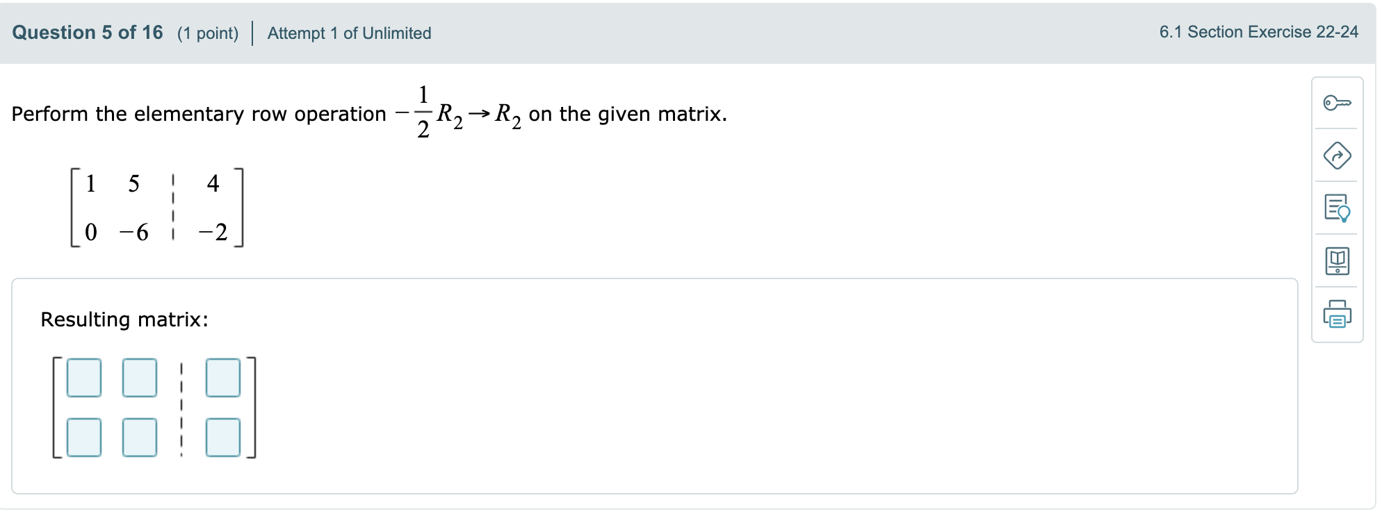 Solved Question 5 Of 16 1 Point Attempt 1 Of Unlimited 
