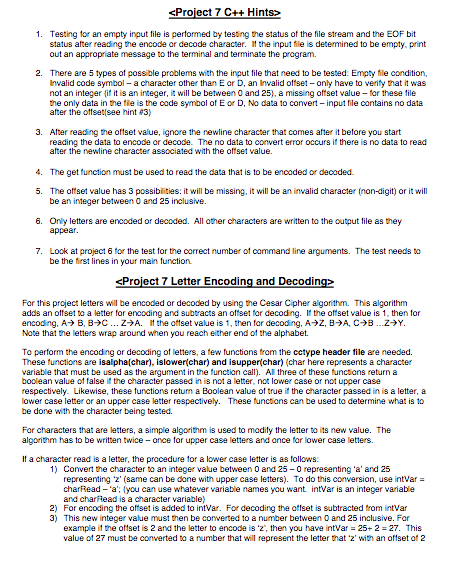 Solved 1 Using Command Line Arguments For An Input File