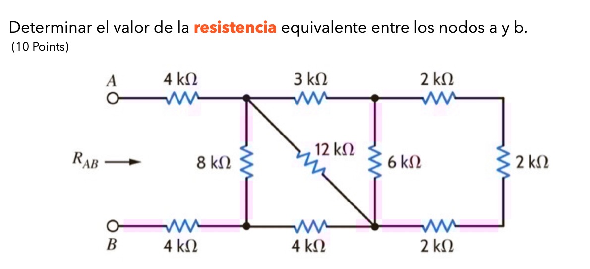 Solved Determinar el valor de la resistencia equivalente | Chegg.com