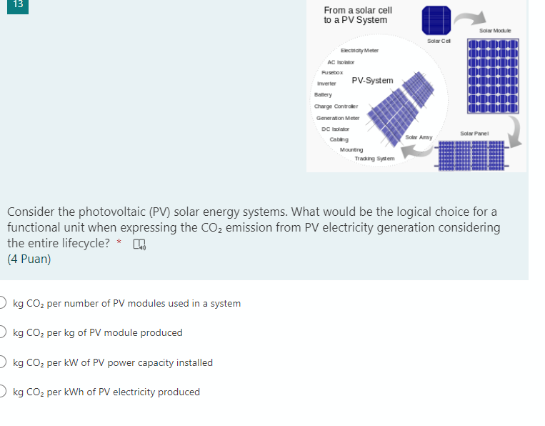 Solved 13 From a solar cell to a PV System Sol Module Solar | Chegg.com