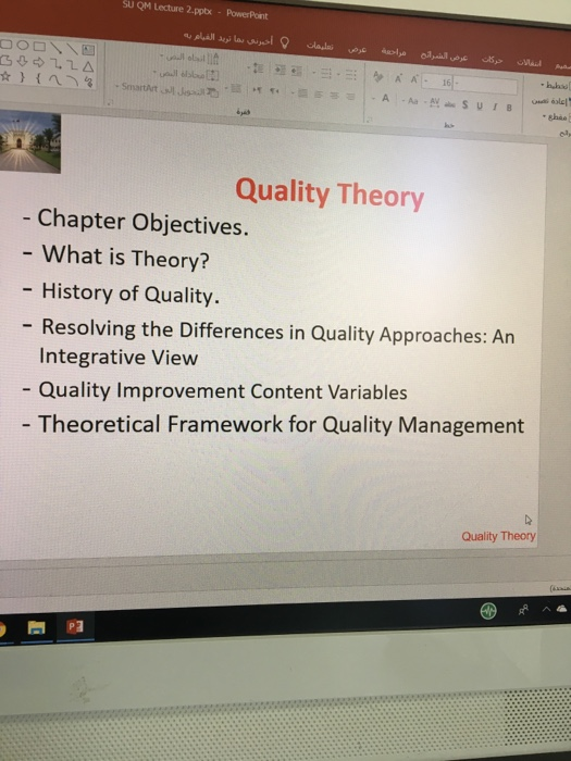 Solved SU QM Lecture 2.ppbx- PowerPoint shaa Quality Theory | Chegg.com