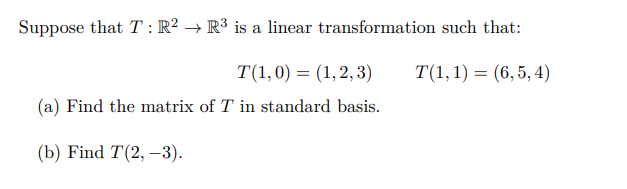 Solved Suppose that T:R2→R3 is a linear transformation such | Chegg.com