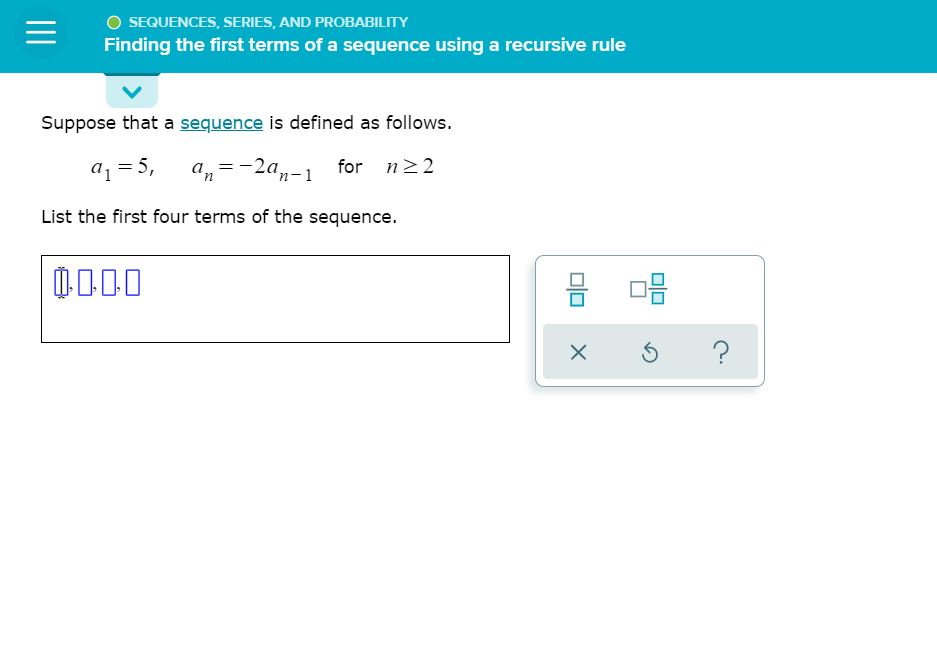 Solved O SEQUENCES, SERIES, AND PROBABILITY Finding the | Chegg.com