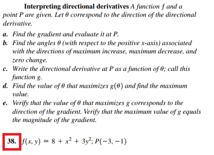 Solved Interpreting directional derivatives A function f and | Chegg.com