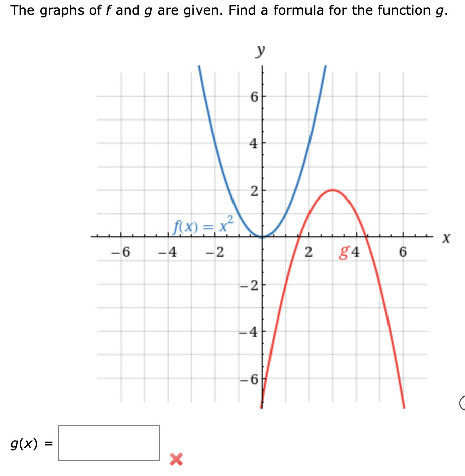 Solved The graphs of f and g are given. Find a formula for | Chegg.com Solved The graphs of f and g are given. Find a formula for | Chegg.com