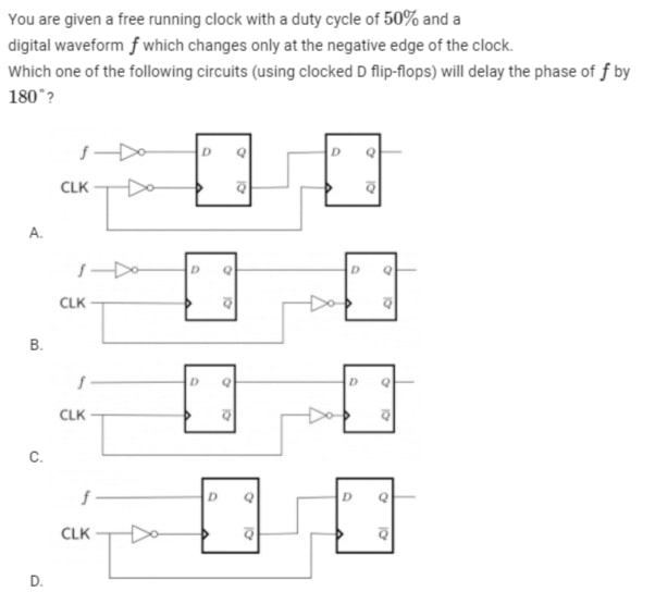 Solved You are given a free running clock with a duty cycle | Chegg.com