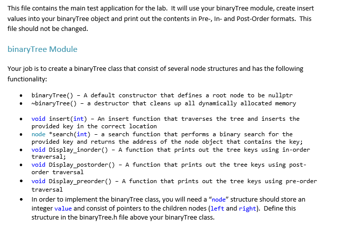 Solved The program must be done in C++ language, The code in | Chegg.com
