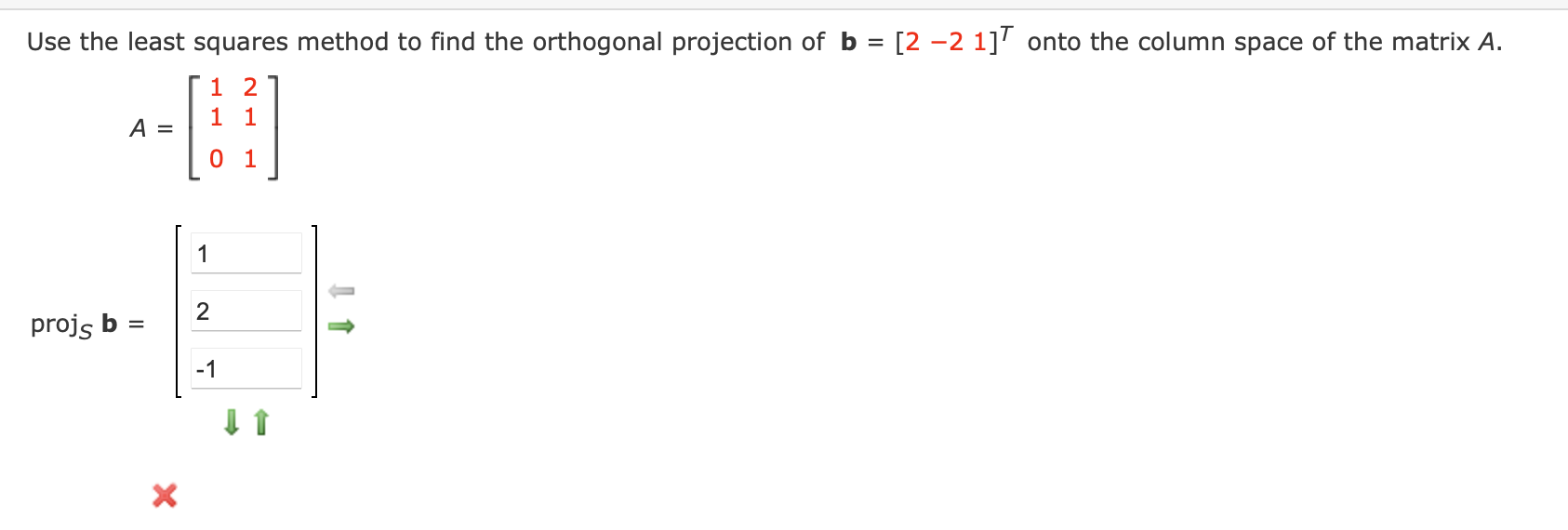 Solved Use the least squares method to find the orthogonal | Chegg.com