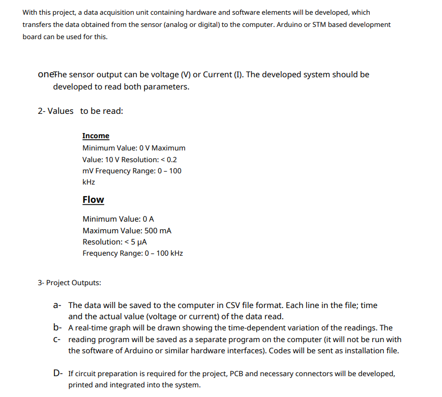Solved I have to get data from the sensor and save this data | Chegg.com