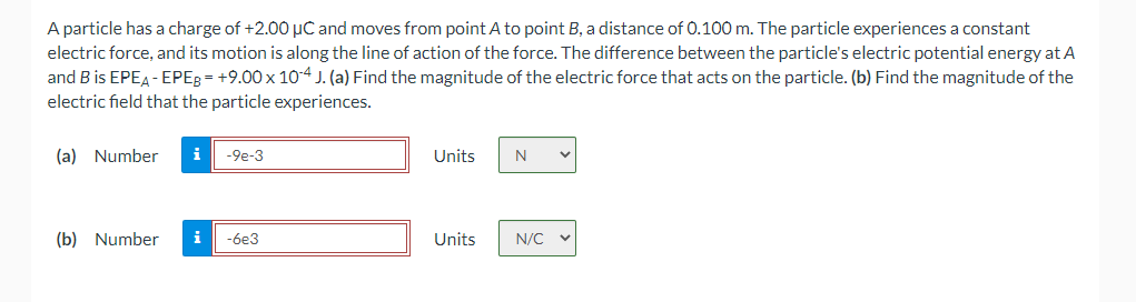 Solved A particle has a charge of +2.00μC and moves from | Chegg.com
