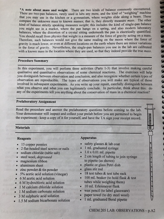 Solved Name ection: Date: MAKING PHYSICAL&CHEMICAL | Chegg.com