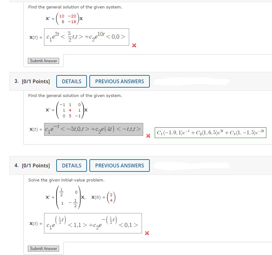 Solved Find the general solution of the given system. | Chegg.com