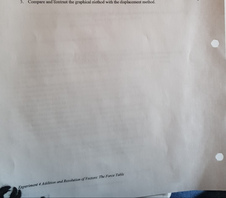 5. Compare and Contrast the graphical method with the | Chegg.com