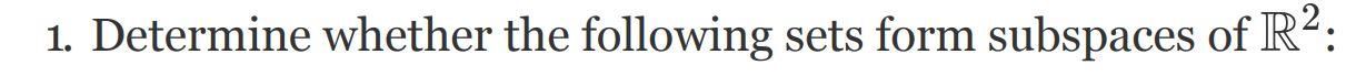 Solved 1 Determine Whether The Following Sets Form