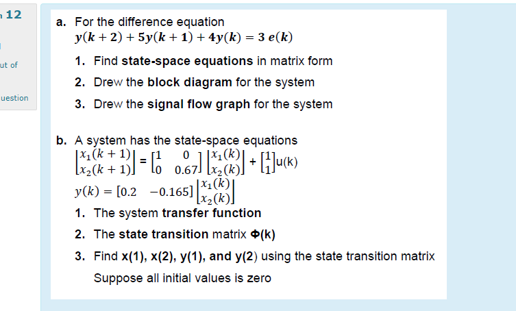 Solved a. ﻿For the difference | Chegg.com