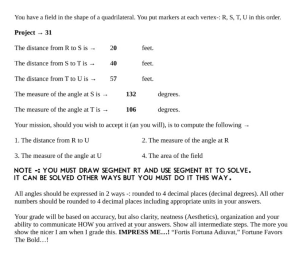 Solved 20 40 feet. 57 feet. 132 106 You have a field in the | Chegg.com