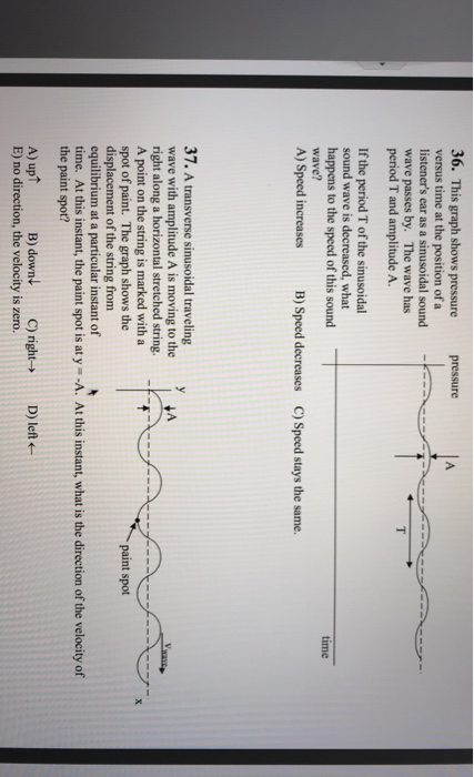 Solved 36. This graph shows pressure versus time at the | Chegg.com