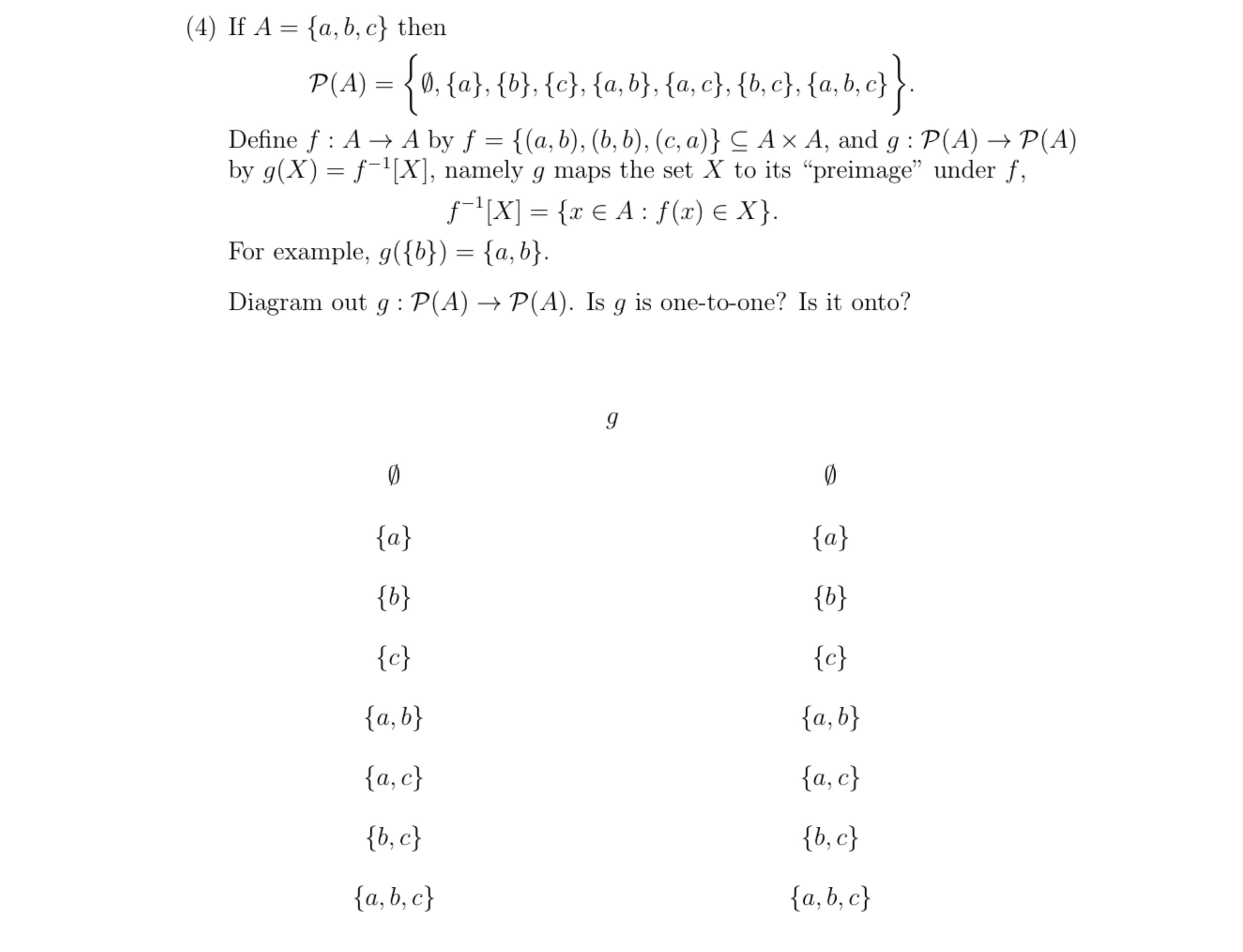 Solved (4) ﻿If A={a,b,c} | Chegg.com