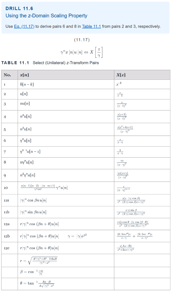 Solved DRILL 11.6 Using the z-Domain Scaling Property Use | Chegg.com