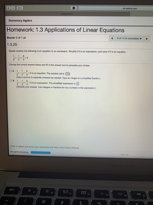 Solved mathxl.com Elementary Algebra Homework: 1.3 | Chegg.com