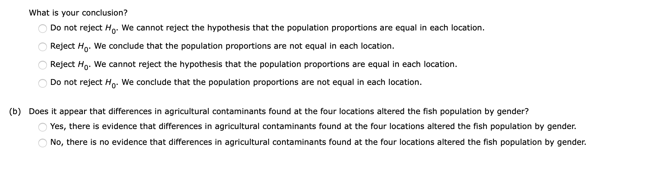 Solved What is your conclusion? Do not reject H0. We cannot | Chegg.com