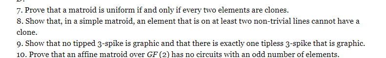 7. Prove that a matroid is uniform if and only if | Chegg.com