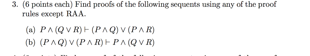 Solved 3. (6 points each) Find proofs of the following | Chegg.com