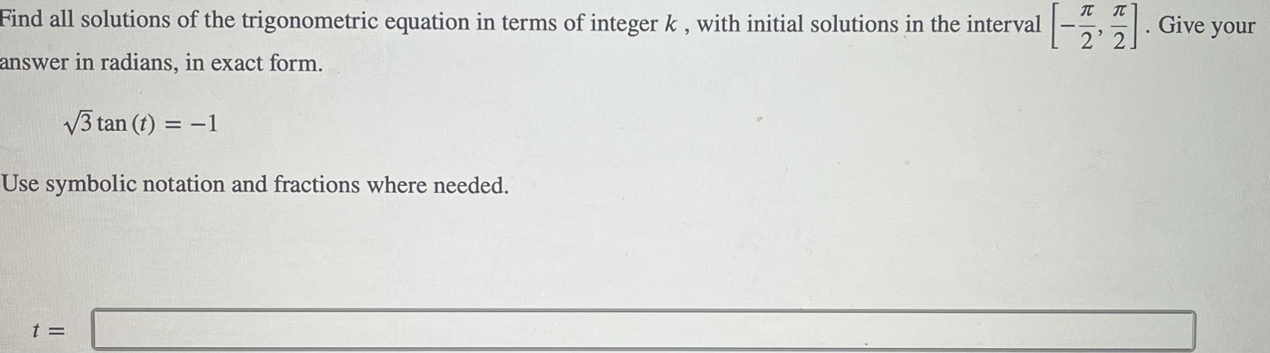 Solved Find all solutions of the trigonometric equation in | Chegg.com