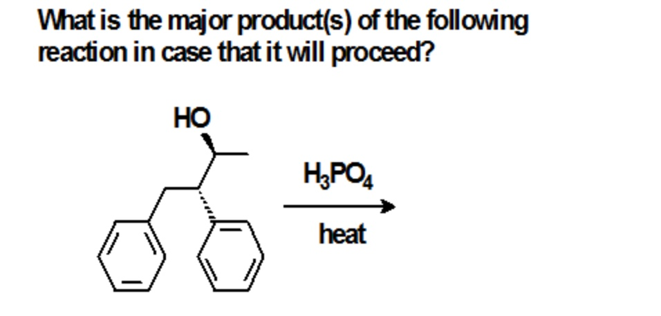 Solved What is the major product(s) of the following | Chegg.com