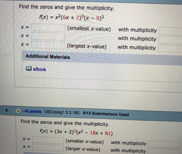 Solved Find the t-intercepts of the polynomial function. | Chegg.com