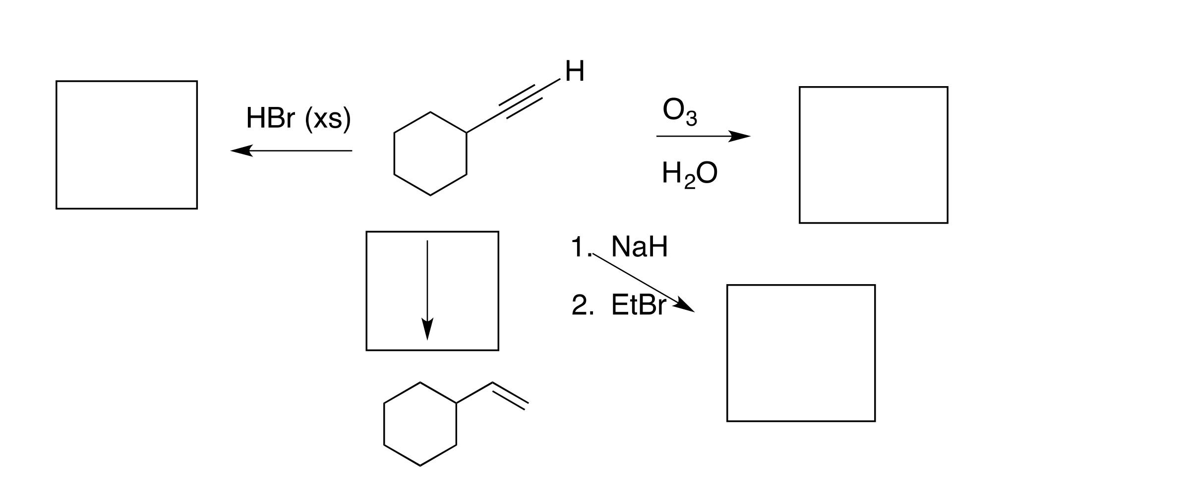 Solved ОН HBr ROOR Br2 ОН CCl4 H30+ H2O H HBr (xs) 03 H20 | Chegg.com