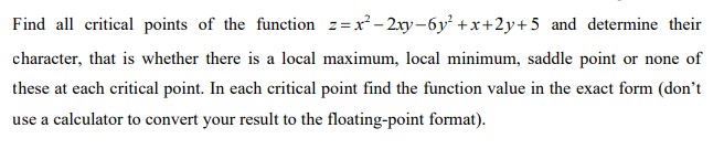 Solved Find all critical points of the function | Chegg.com