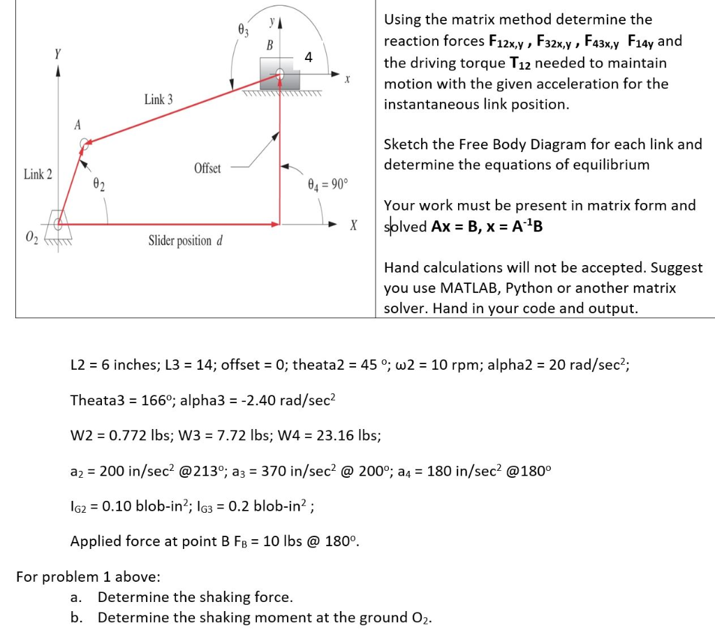 Using the matrix method determine the reaction forces | Chegg.com